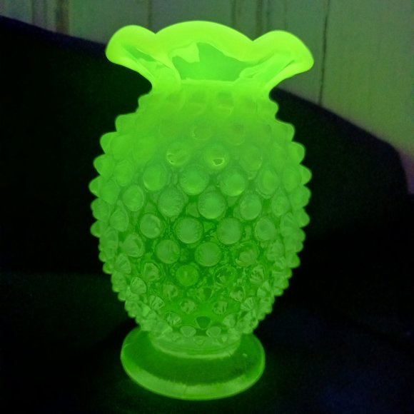 Fenton | Accents | Vintage Fenton Hobnail Topaz Opalescent Uranium ...